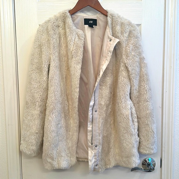 H&M | Jackets & Coats | Hm Faux Fur Jacket | Poshmark